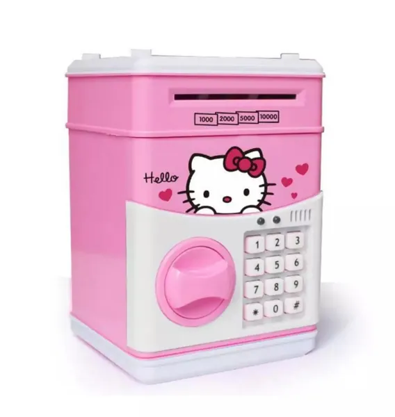 Hello Kitty Electric Password Lock Coin Box, Mini ATM For Kids | SY Bazzar