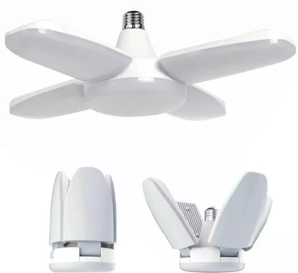 4 Fan Blade Foldable LED Bulb Ceiling Light with Bright Light -60W | SY ...