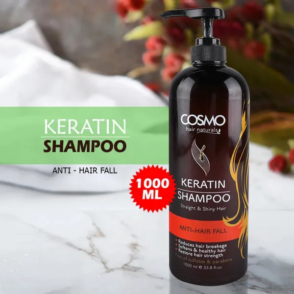 Cosmo Anti-Hair fall Keratin Care Shampoo 1000ML (original) | SY Bazzar