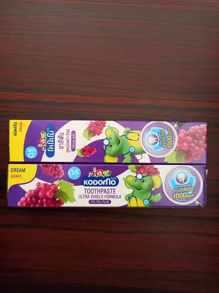 Kodomo Toothpaste Cream Ultra Shield Formula Grape (Pack of 2) | SY Bazzar