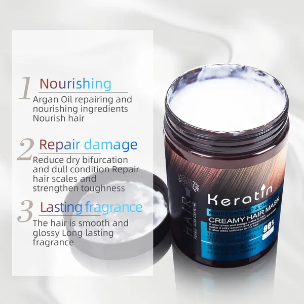Keratin Moisturizing & Smooth Creamy Hair Mask (Without box) Original ...