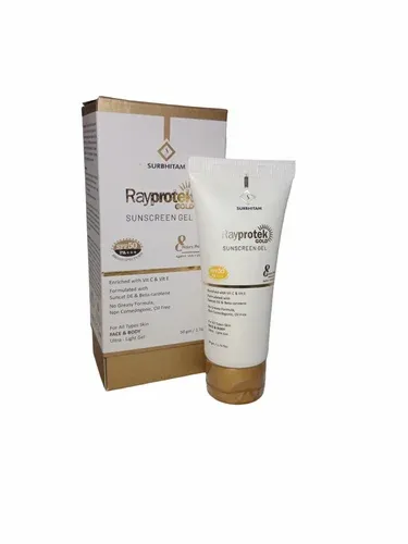 Rayprotek Gold Sunscreen Gel SPF 50 With Premium Matte Finish 50G | SY ...
