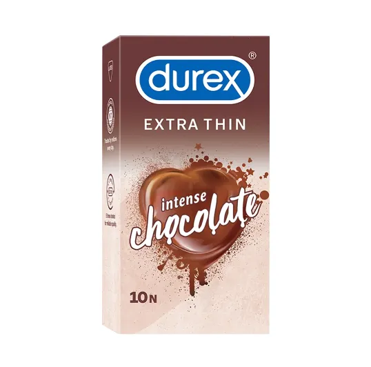 Durex Extra Thin Intense Chocolate Flavoured -10 Condoms Pack Of 5 | SY ...