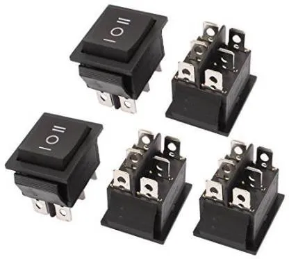6 Pin Switch AC 250V/16A 125V/ 20A ON/Off/ON DPDT 6 Pin Latching Rocker ...