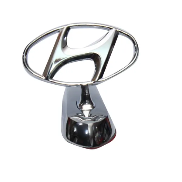 Hyundai Emblem Metal 3D Bonnet Hood Car Logo with Stand | SY Bazzar