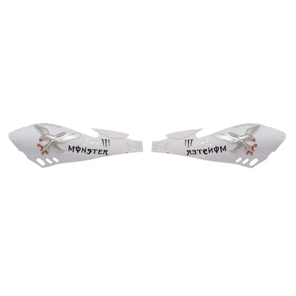 Monster Plastic White Hand Guard With Eagle Design | SY Bazzar