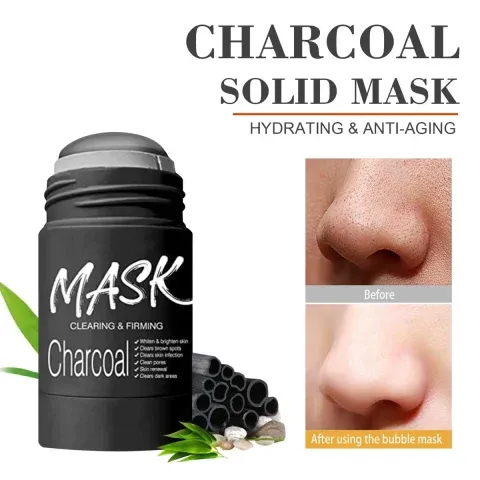 Charcoal Solid Mask - Black Clay Mask Stick For Men | SY Bazzar