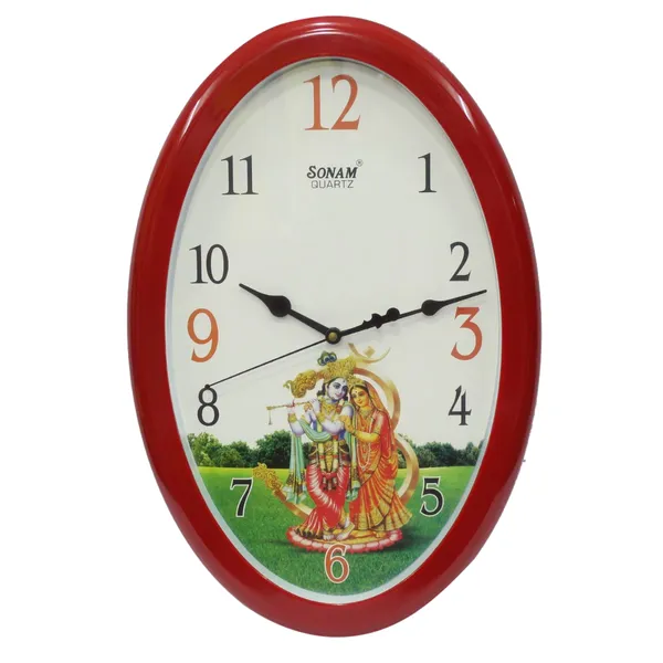 Sonam Quartz Radha Krishna Wall Clock-v2 | SY Bazzar