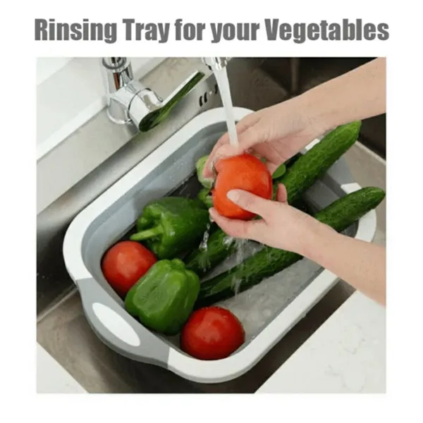 Multifunctional Foldable Chopping Boards with 3 Layers Storage basket ...