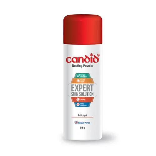 Glenmark Candid Dusting Powder, Medicated Powder, Allergies And Skin ...