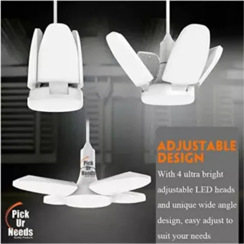 4 Fan Blade Foldable LED Bulb Ceiling Light with Bright Light -60W | SY ...