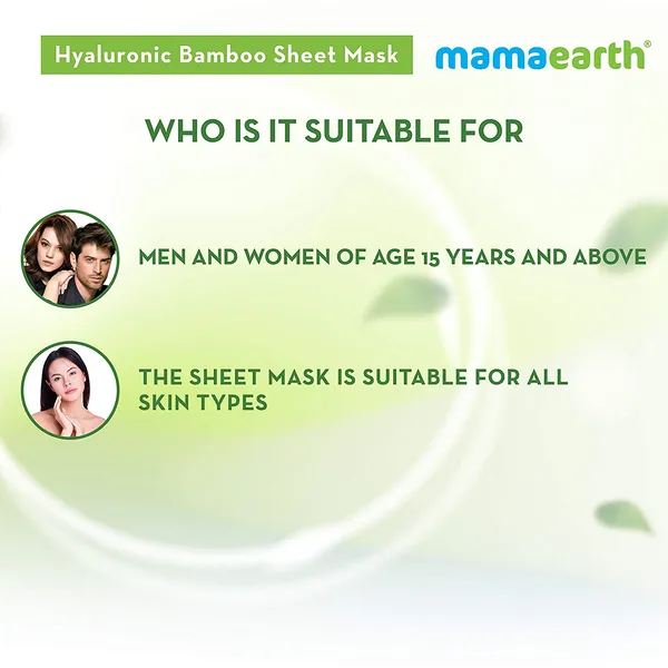 Mamaearth Hyaluronic Bamboo Sheet Face Mask 10 Pcs Pack | SY Bazzar