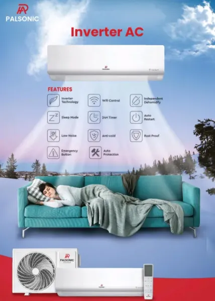 Palsonic 1Ton Inverter Air Conditioner With WiFi (PLC-12IN 1.0 TON ...