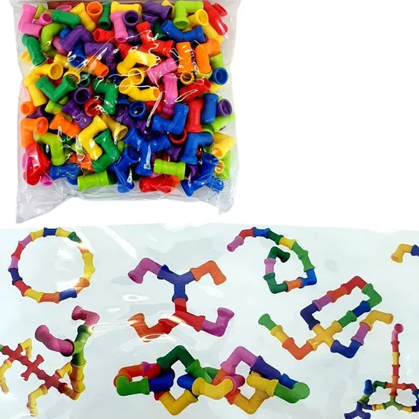 Small Pipe Shapes Interlocking Building Blocks Set, Educational ...