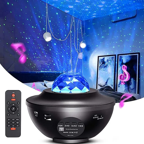Starry Night Galaxy Projector Light with Remote Control & Bluetooth ...