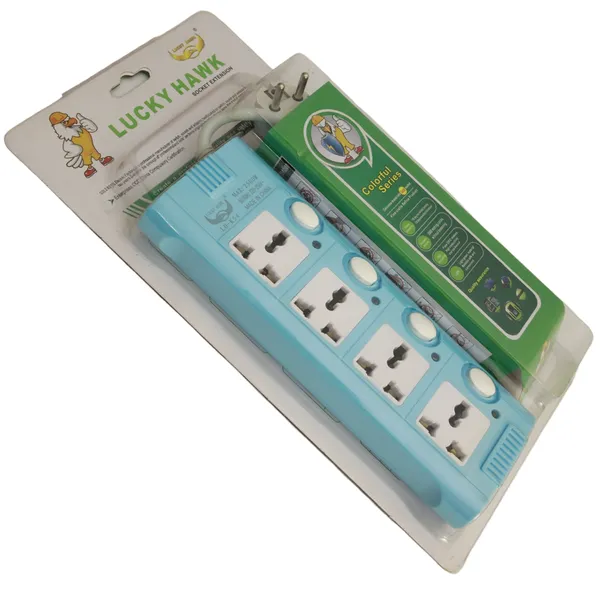 Lucky Hawk 'LH-K54' 4 Port 2500W 10A(max) 1.5 Meter Length Universal ...