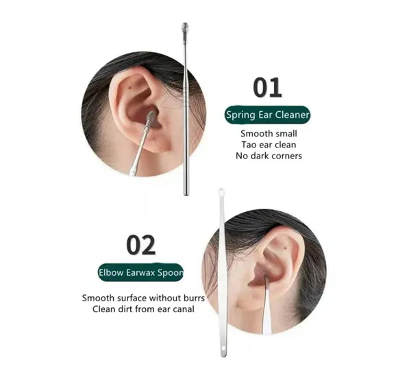 6 Pcs Ear Pick With A Storage Box Earwax Removal Kit | SY Bazzar