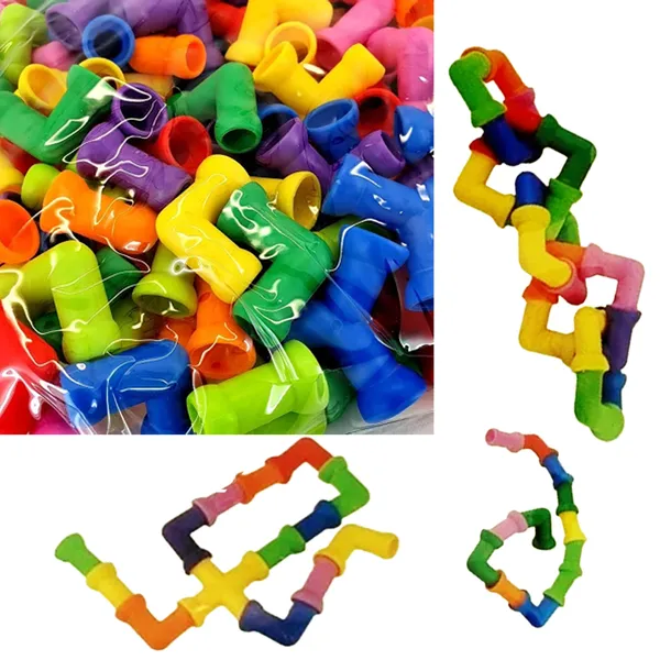 Small Pipe Shapes Interlocking Building Blocks Set, Educational ...