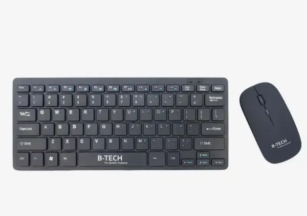 B-Tech Black KB-CO14 Pro Wireless Keyboard And Mouse Combo Set | SY Bazzar