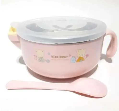 Cute Baby 304 Stainless Steel Hot Water Injection Bowl with Handles ...