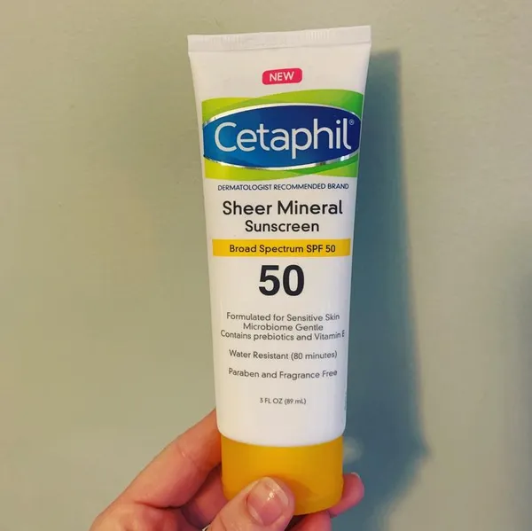 Cetaphil Sheer Mineral Sunscreen Broad Spectrum SPF 50 For Sensitive ...