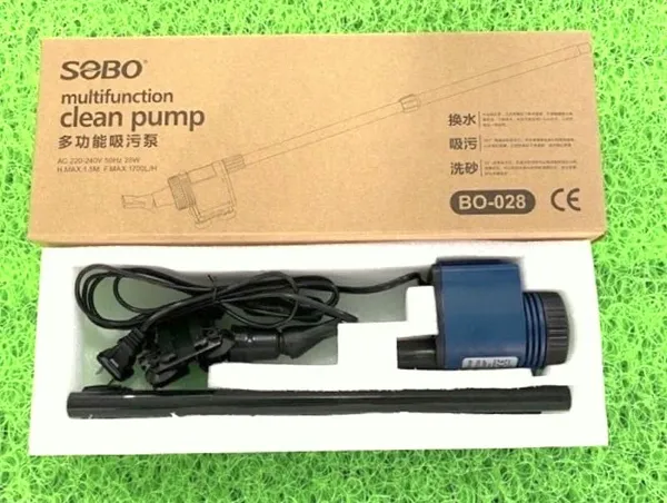 SOBO BO-028 Electric Siphon 28w For Aquarium Cleaning By Crown Aquatics ...