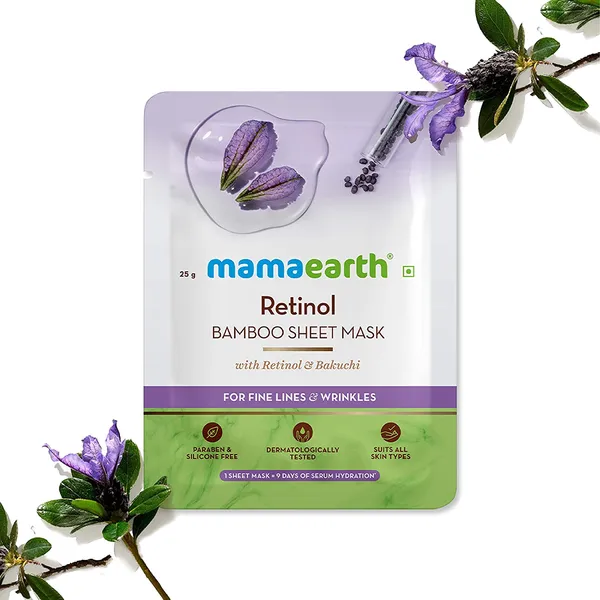 Mamaearth Retinol Bamboo Sheet Mask | SY Bazzar