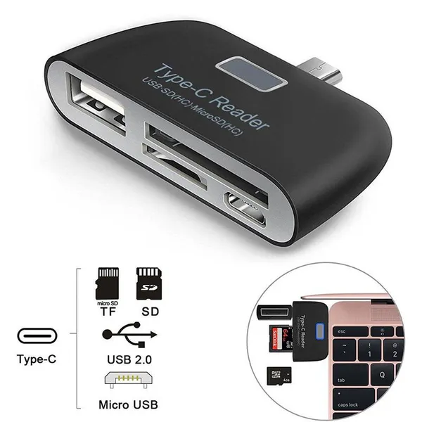 4 In 1 Type-C Smart Card Reader | SY Bazzar