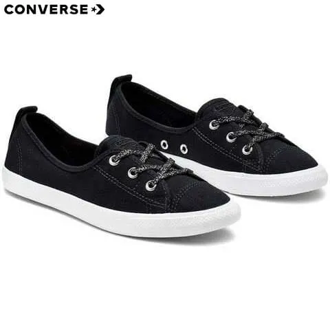 Converse Chuck Taylor All Star Ballet Lace Black Slip on Shoes for ...