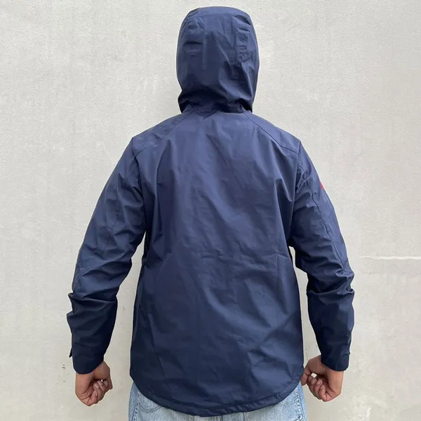 Navy Blue Double Layer Windbreaker Jacket - Unisex | SY Bazzar