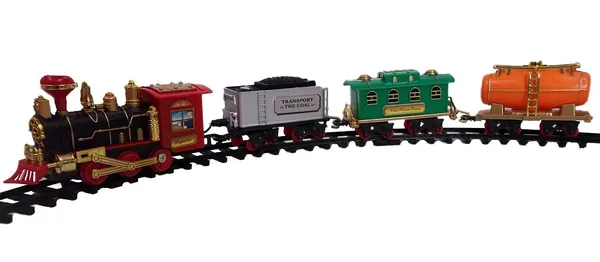 ChooChoo Toy Train With Light & Sound Track Set for Kids. Battery ...