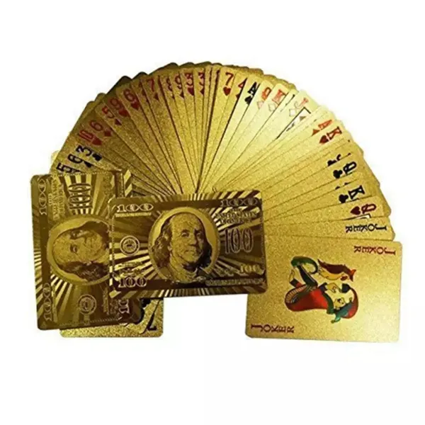 24K Gold Plastic Waterproof Playing Card | SY Bazzar
