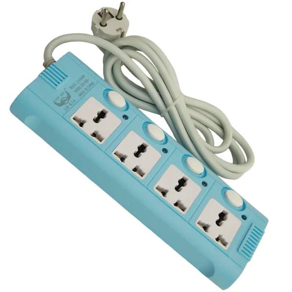 Lucky Hawk 'LH-K54' 4 Port 2500W 10A(max) 1.5 Meter Length Universal ...
