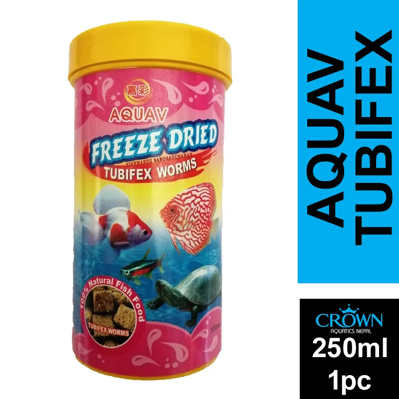 Aquav Freeze Dried Tubifex Worms 250ml Fish Food by Crown Aquatics | SY ...