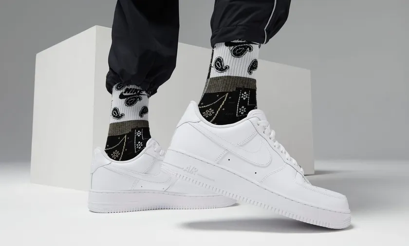 Nike Air Force 1 Full White Sneakers Shoes For Men | SY Bazzar