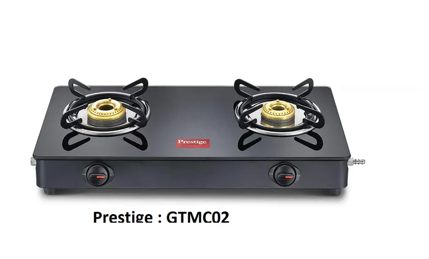 Prestige Magic GTMC 02 Glass Top Gas Stove, 2 Burner | SY Bazzar