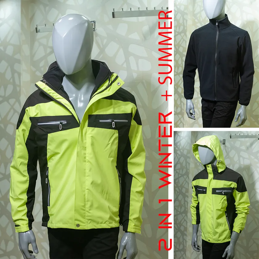 2 in 1 Waterproof Men's Jacket suitable For Both Winter And Summer | SY ...
