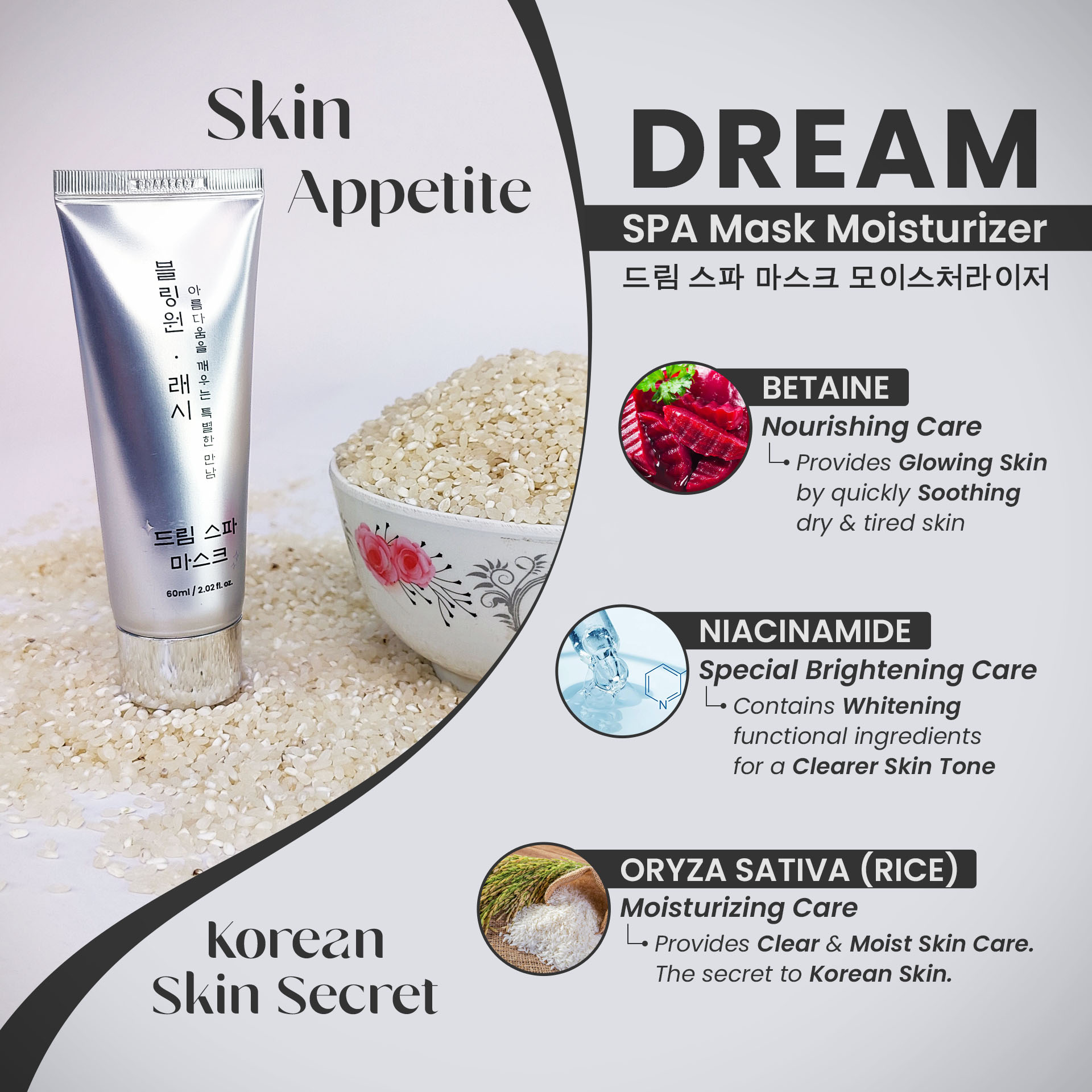 Dream SPA Mask Moisturizer 60 ML | SY Bazzar